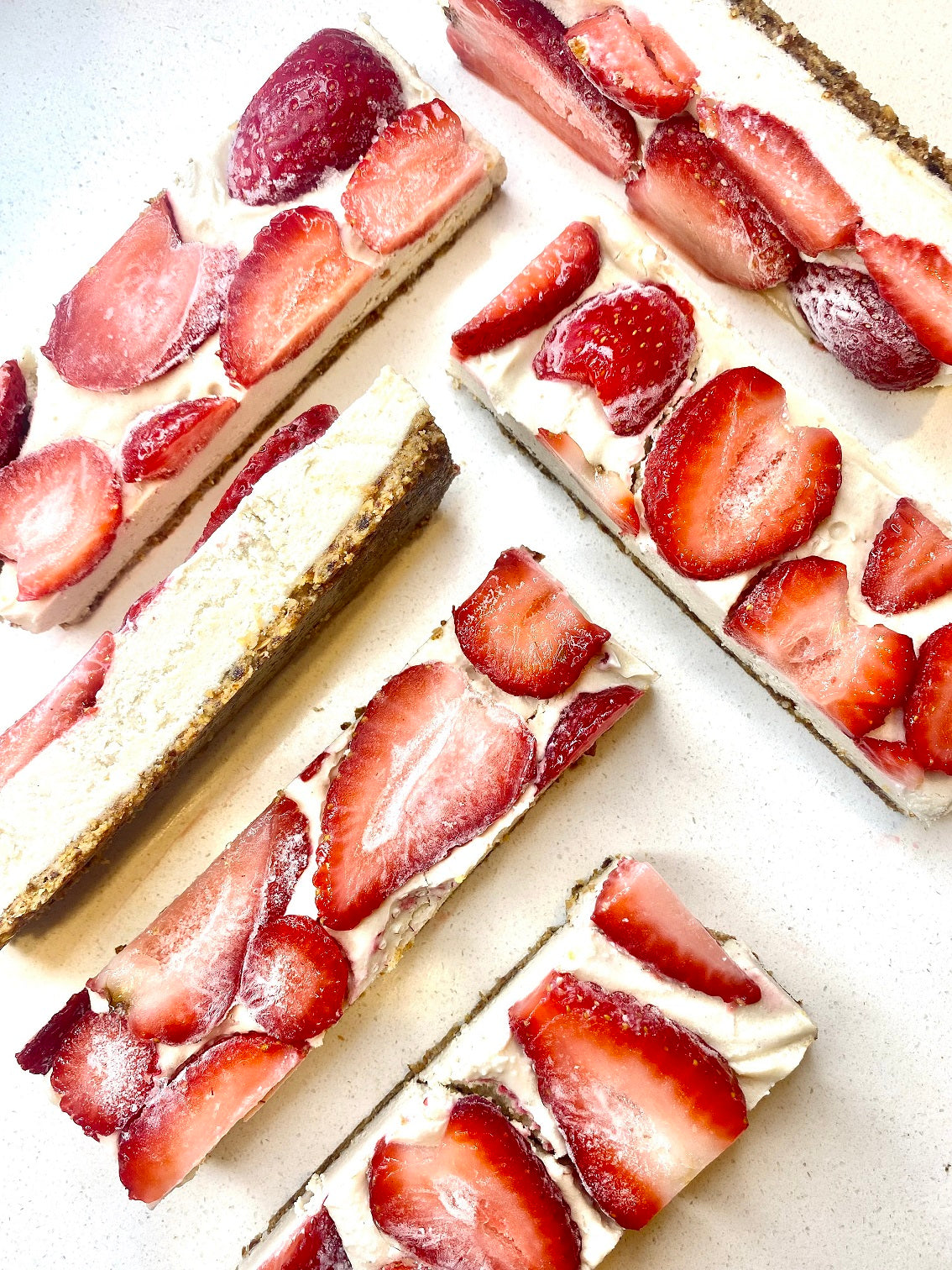 Strawberries & Cream Cheezecake Slice | GF | DF – Glorious Foods Co
